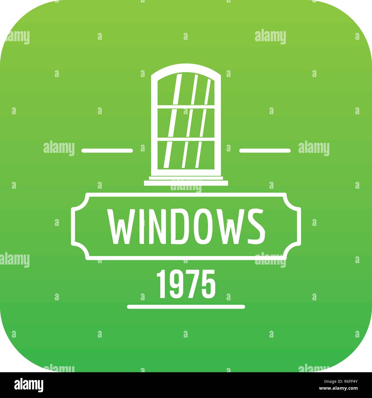 Inside window icon green vector Stock Vector Image & Art - Alamy