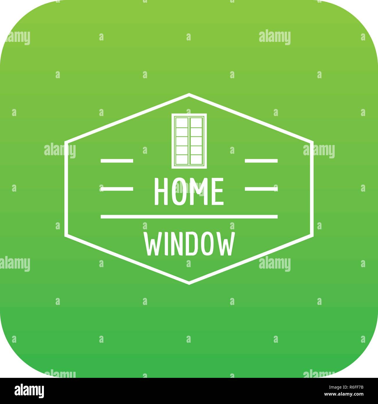 Home window icon green vector Stock Vector Image & Art - Alamy