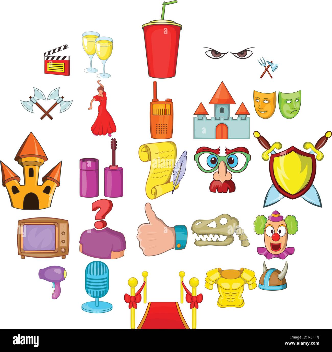 Acting skill icons set, cartoon style Stock Vector Image & Art - Alamy