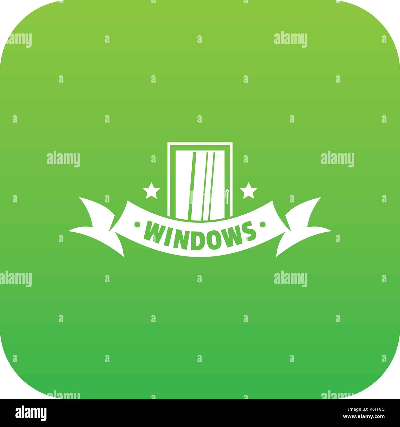 Exterior emblem icon green vector Stock Vector Image & Art - Alamy