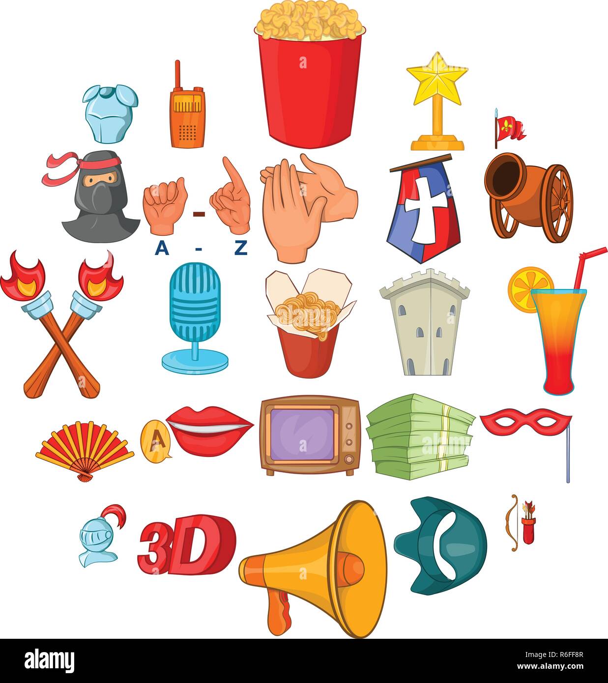 Celebrity icons set, cartoon style Stock Vector Image & Art - Alamy
