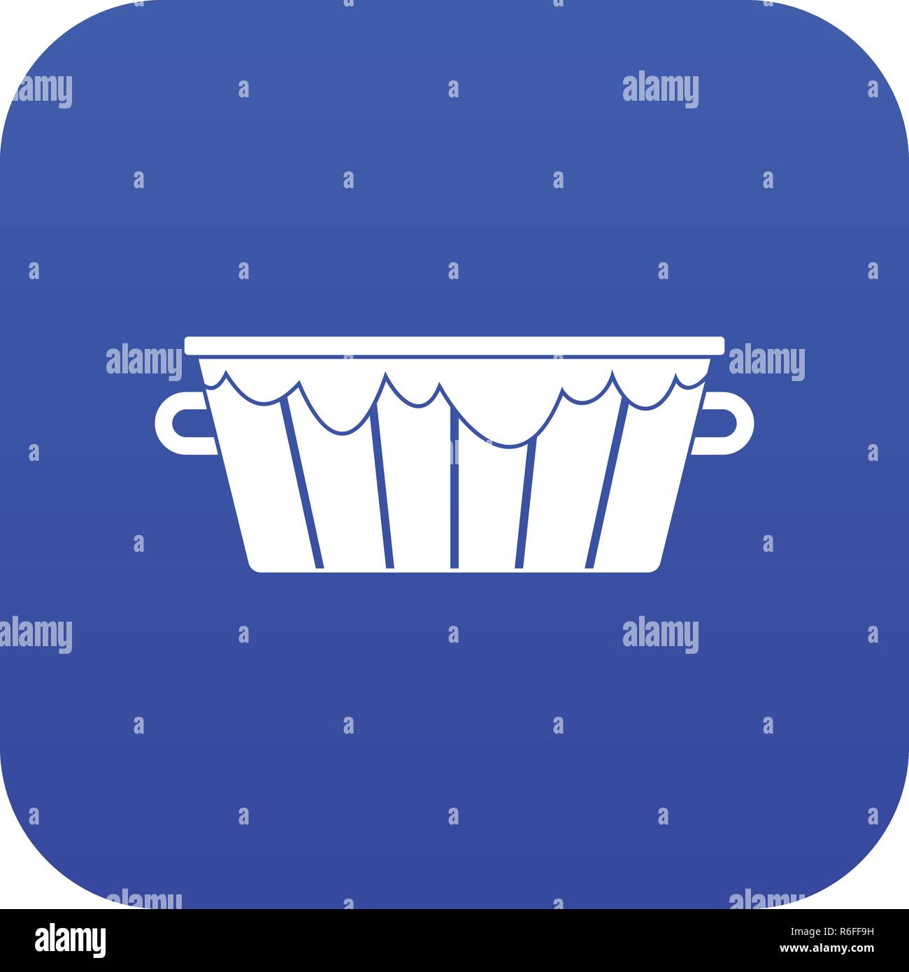 Wooden tub icon digital blue Stock Vector Image & Art - Alamy