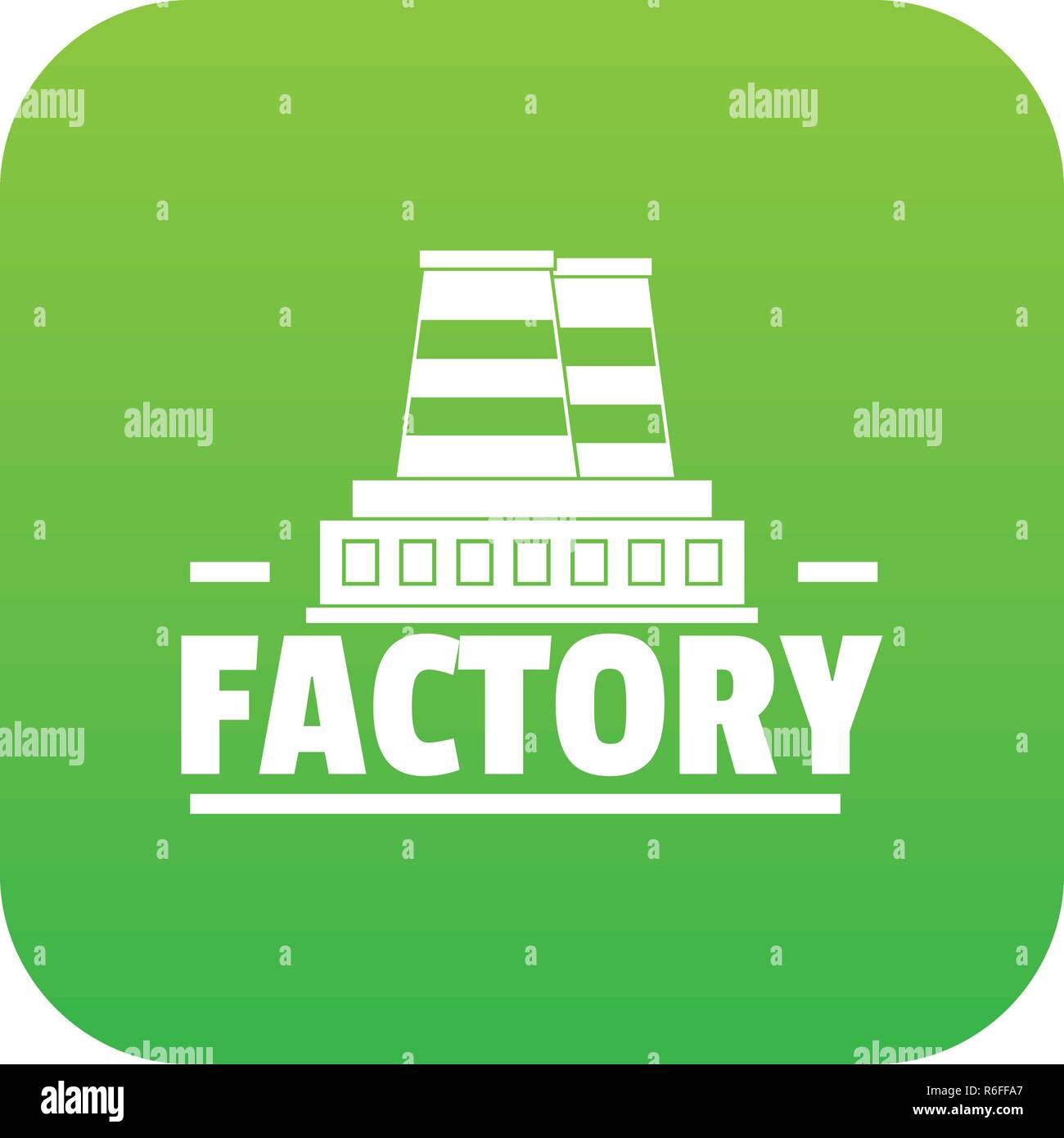 Factory icon green vector Stock Vector Image & Art - Alamy