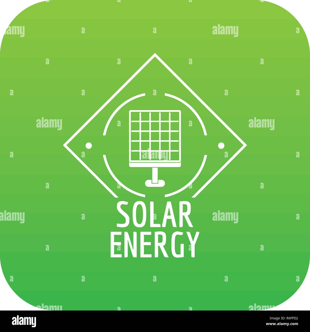 Solar energy icon green vector Stock Vector Image & Art - Alamy