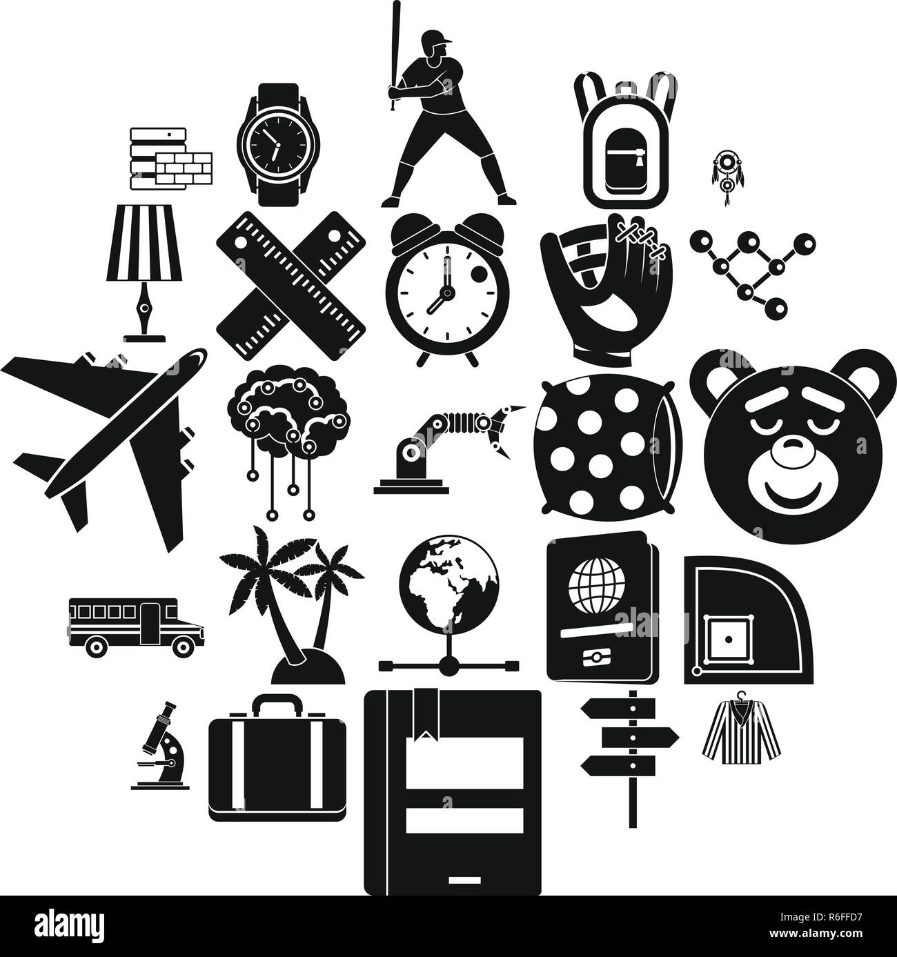 Time to fly icons set, simple style Stock Vector Image & Art - Alamy