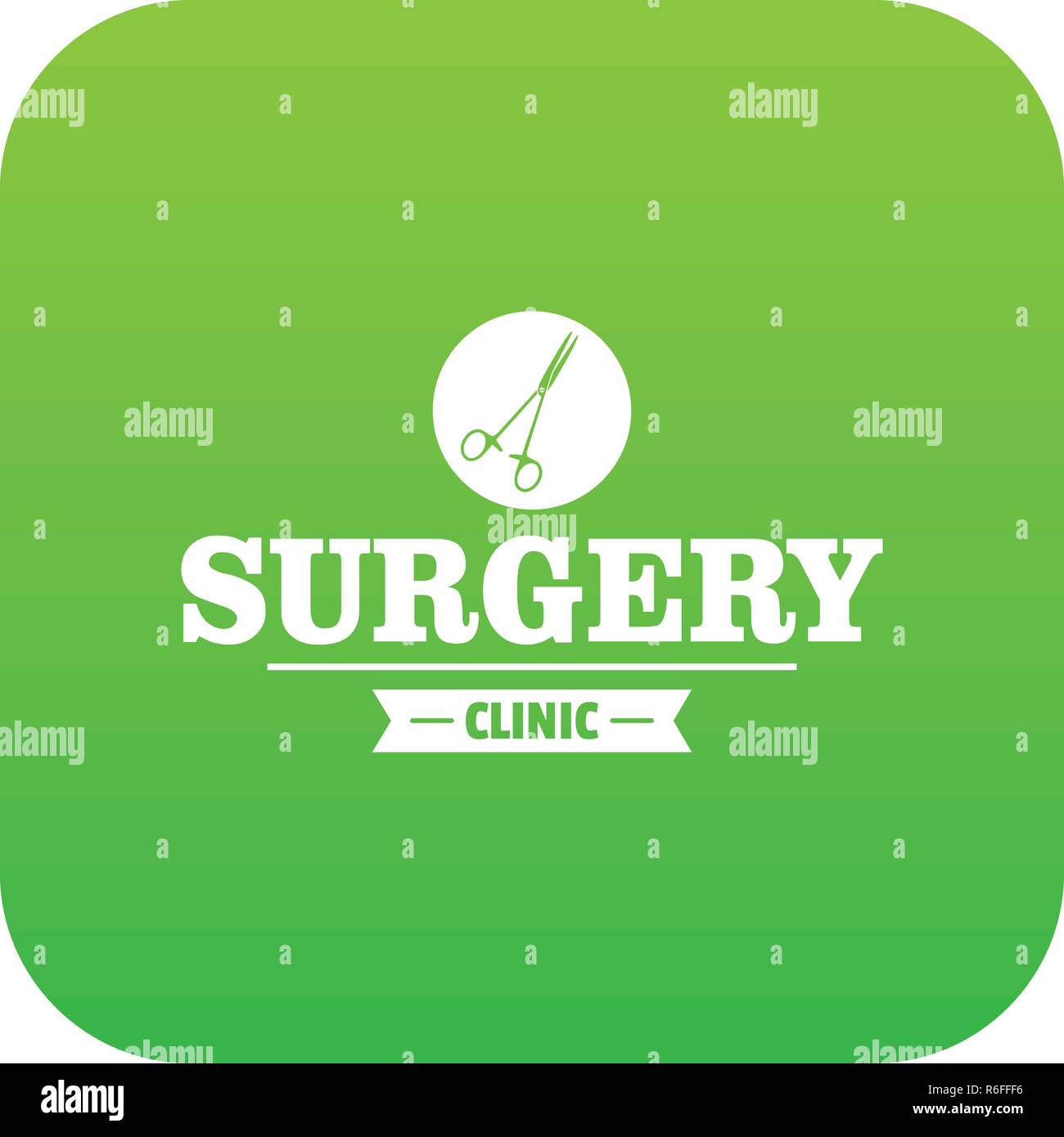 Surgery clinic icon green vector Stock Vector Image & Art - Alamy