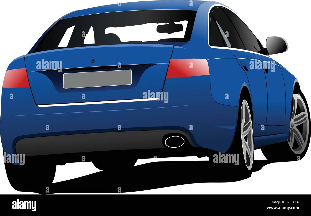 Car sedan on the road. Vector illustration Stock Vector Image & Art - Alamy