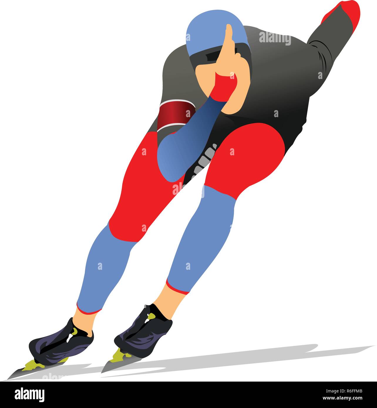 Speed skating. Vector illustration Stock Vector Image & Art - Alamy