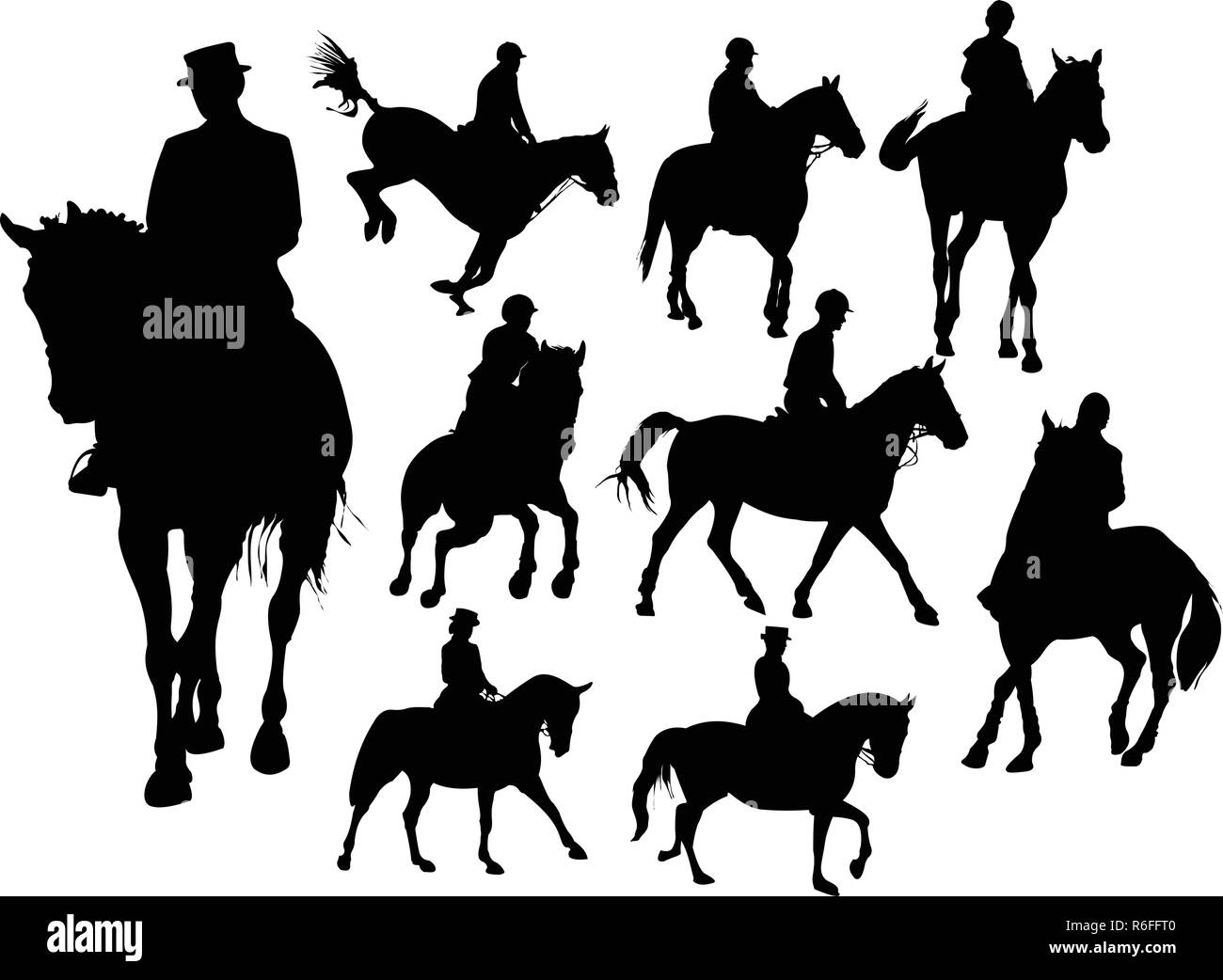Horse And Rider Silhouette Clip Art