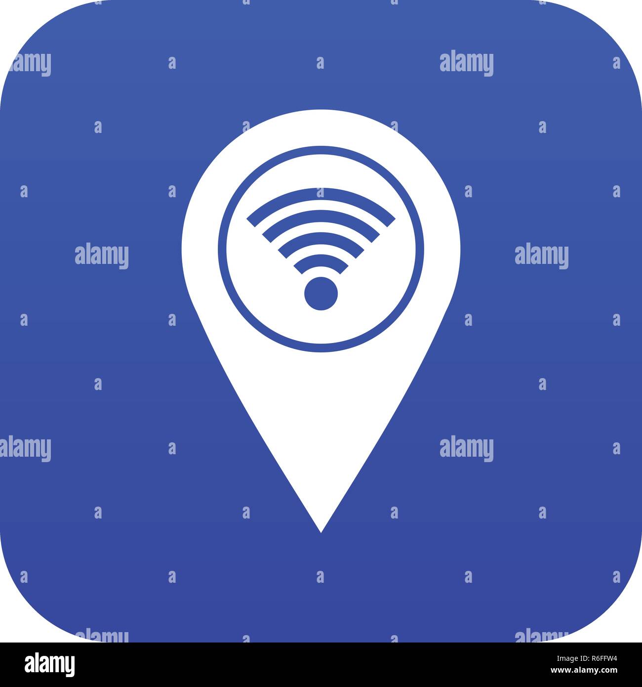 Map pin pointer with wi fi symbol icon digital blue Stock Vector Image ...