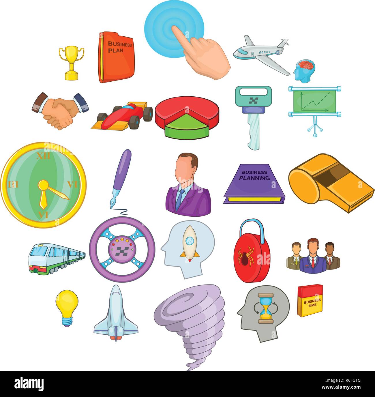 Management icons set, cartoon style Stock Vector Image & Art - Alamy