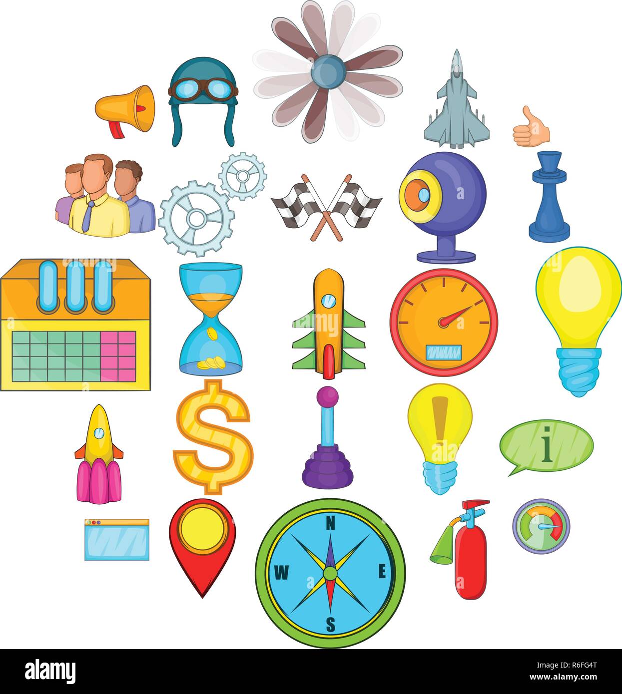 Temporary difficulty icons set, cartoon style Stock Vector Image & Art ...