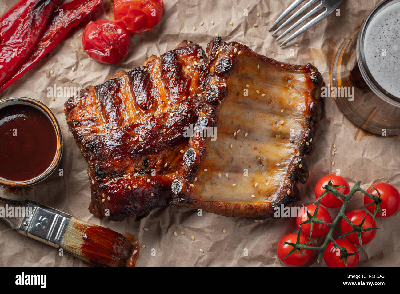 Beef short ribs restaurant hi-res stock photography and images - Alamy