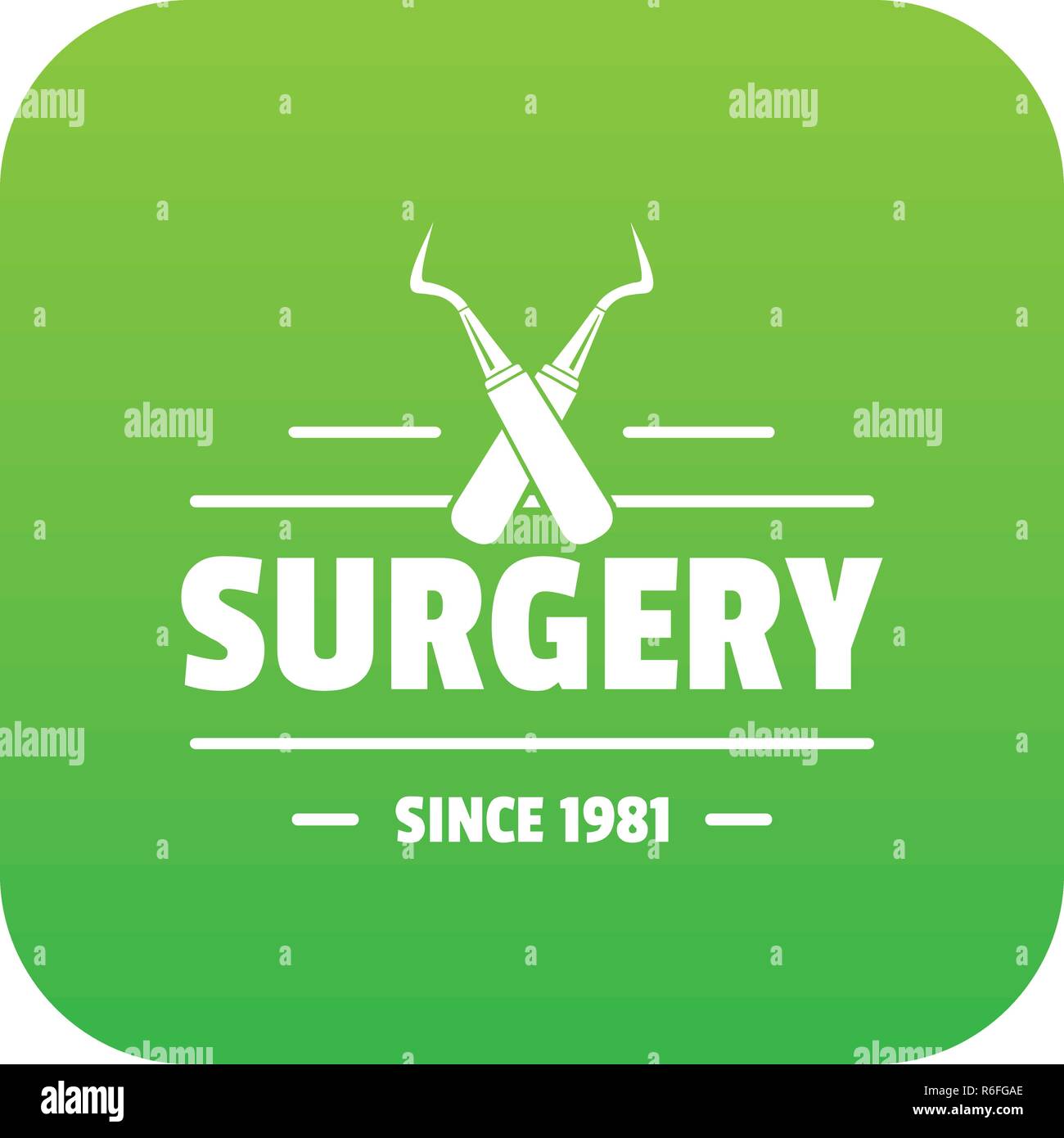 Surgery icon green vector Stock Vector Image & Art - Alamy