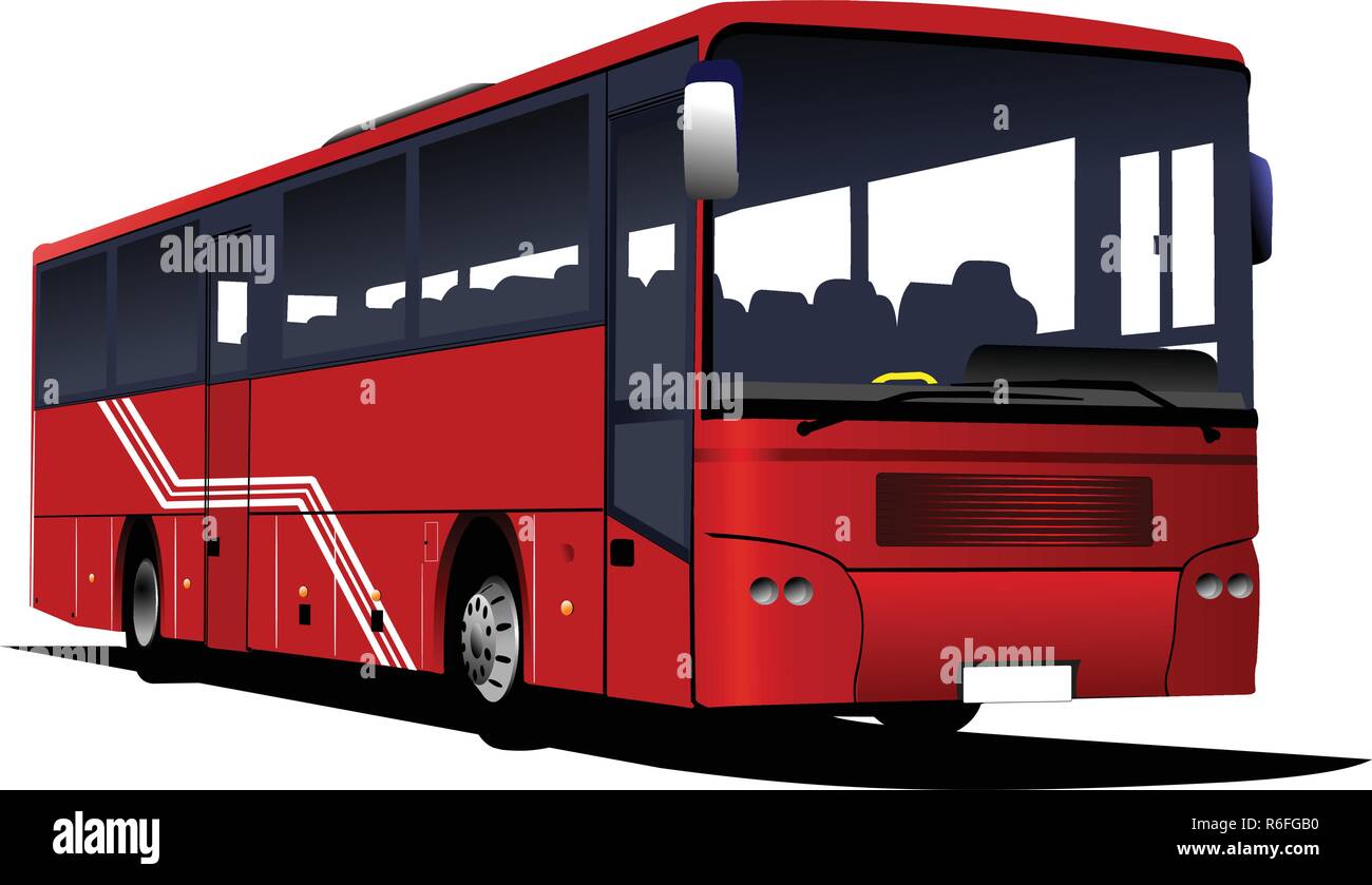 Bus red route Stock Vector Images - Alamy