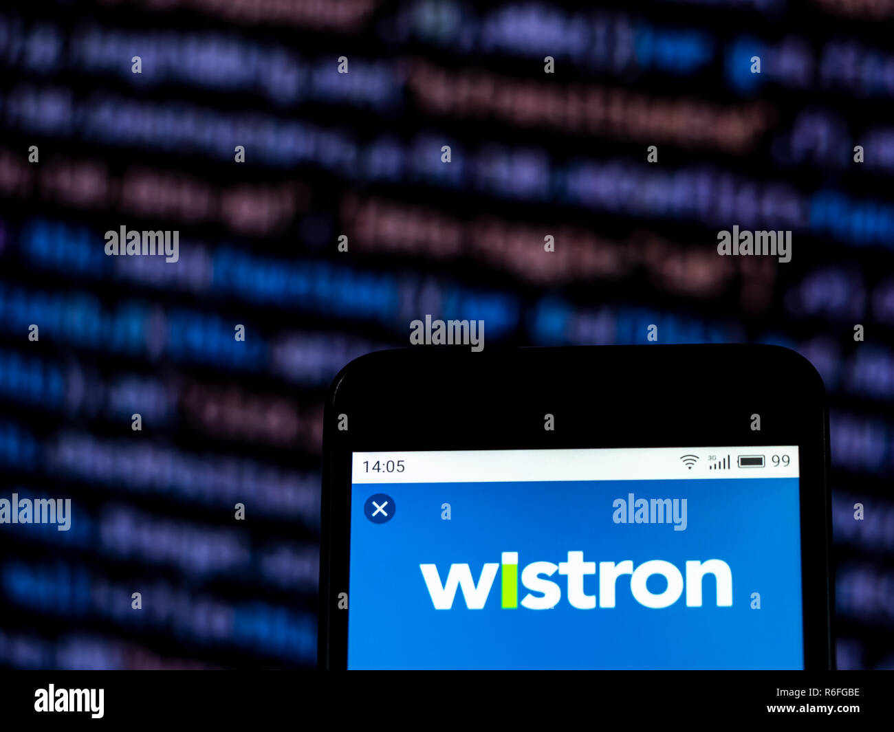 Wistron Corporation logo seen displayed on smart phone Stock Photo - Alamy