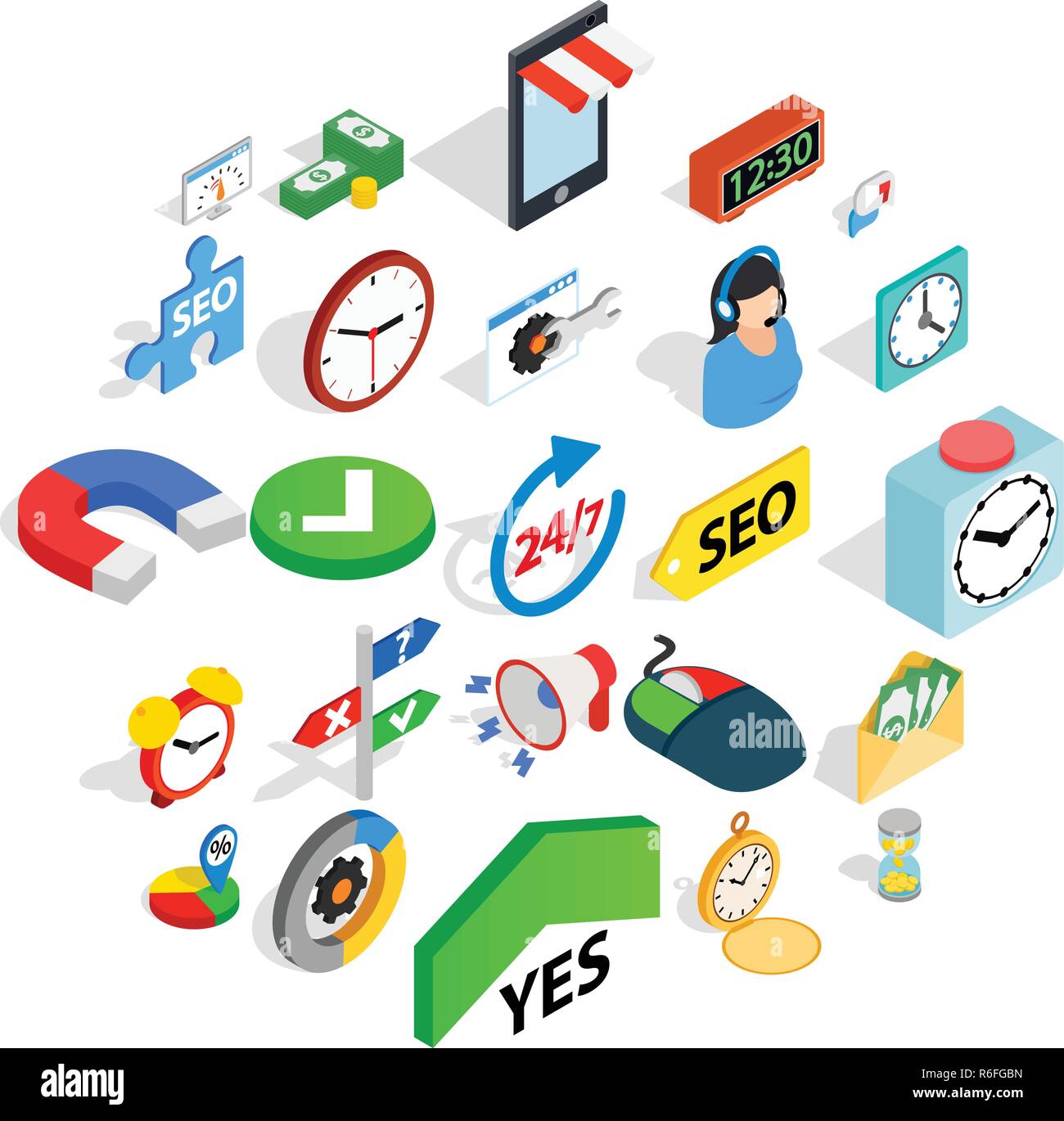 Computer working problem management Stock Vector Images - Alamy