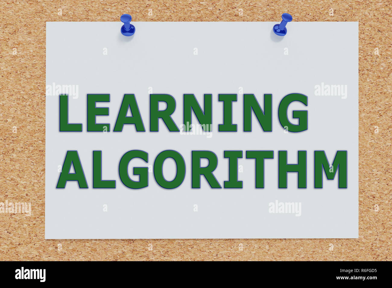 3D illustration of LEARNING ALGORITHM on cork board Stock Photo - Alamy