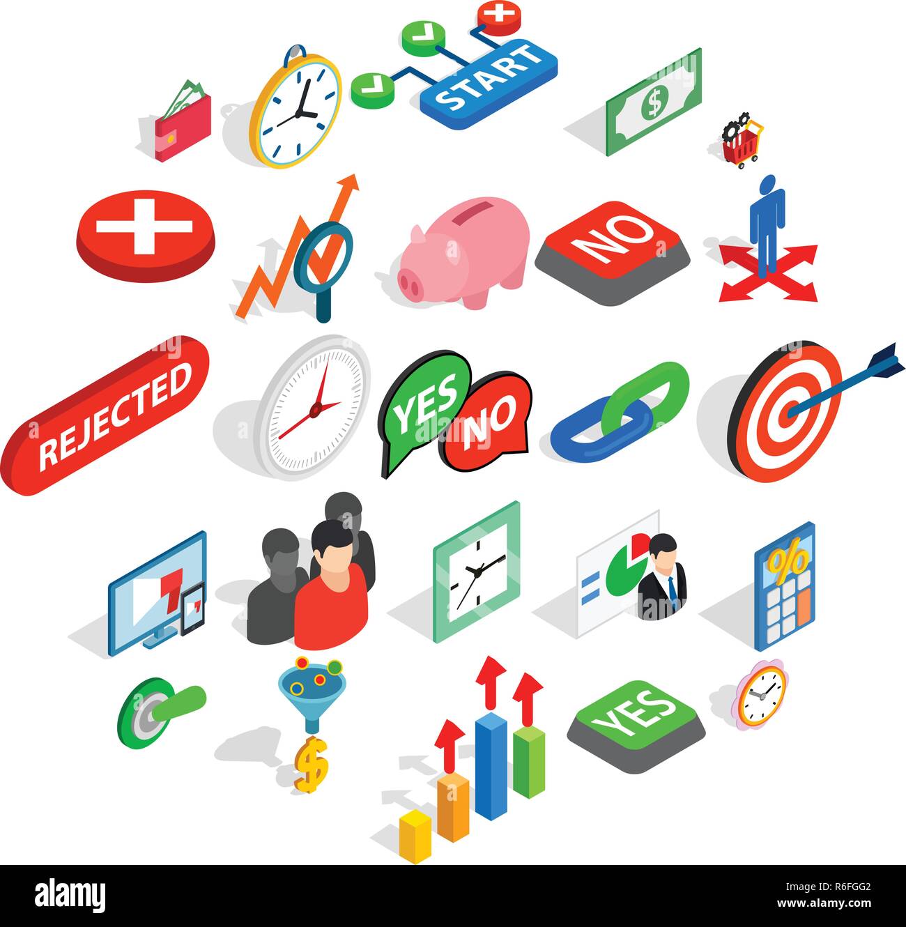 Temporary team icons set, isometric style Stock Vector Image & Art - Alamy