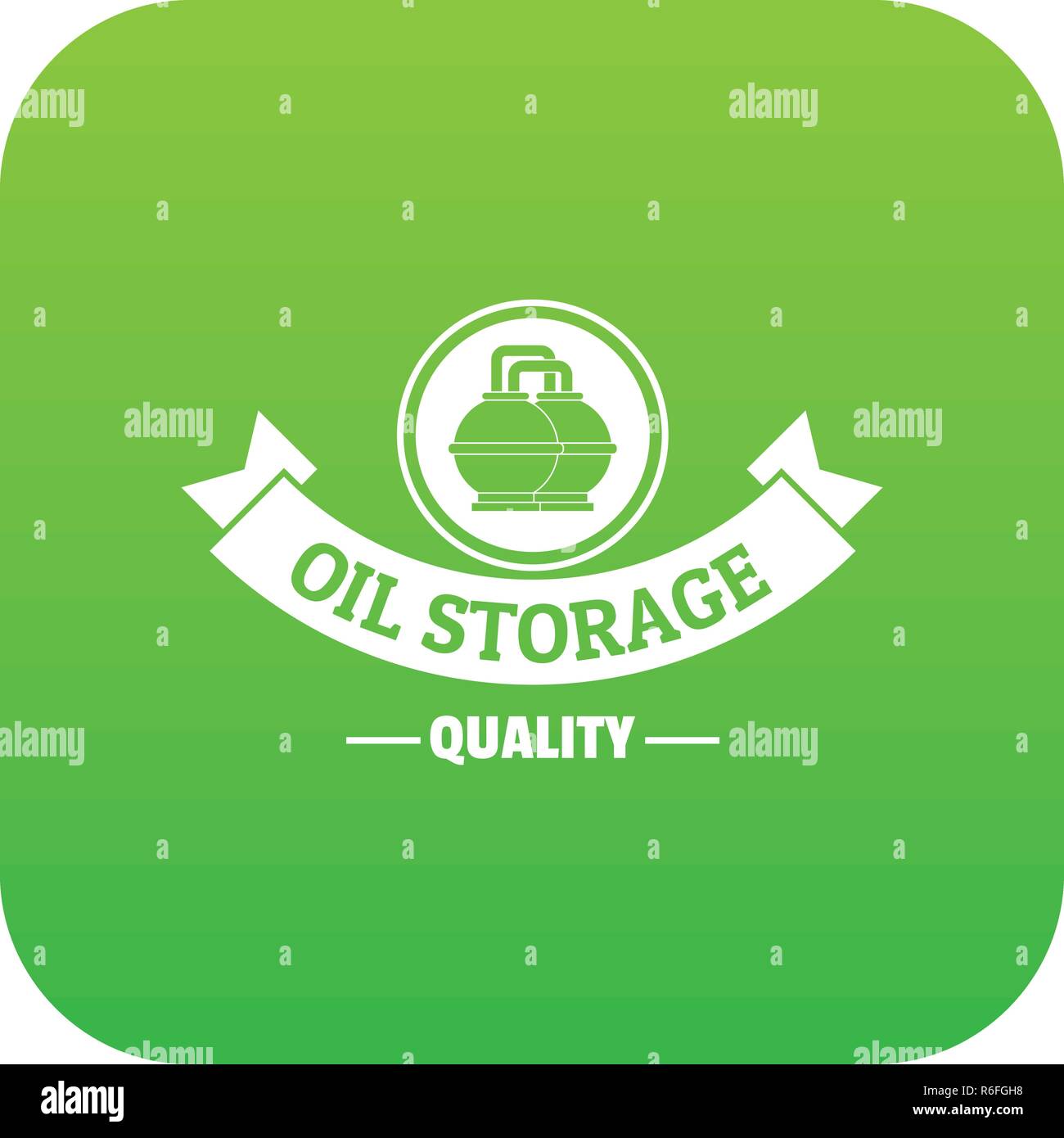 Oil storage icon green vector Stock Vector Image & Art - Alamy