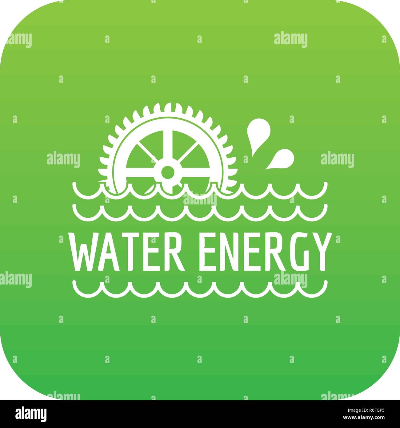 Water energy icon green vector Stock Vector Image & Art - Alamy