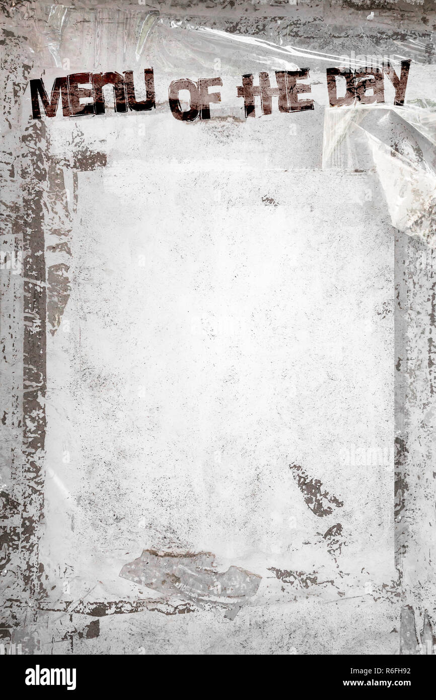 Menu of the Day grunge background Stock Photo - Alamy