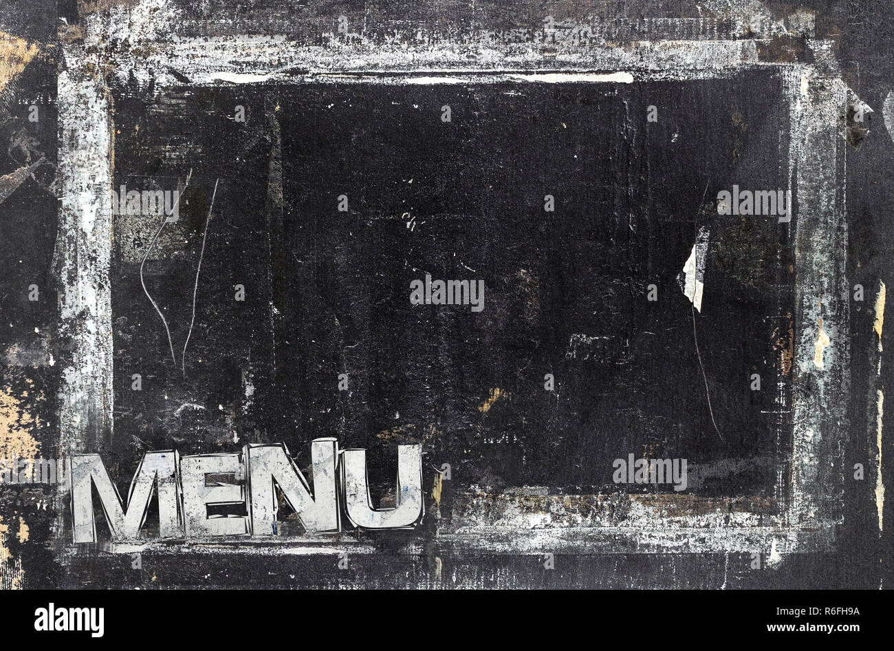 Grungy restaurant menu template Stock Photo - Alamy