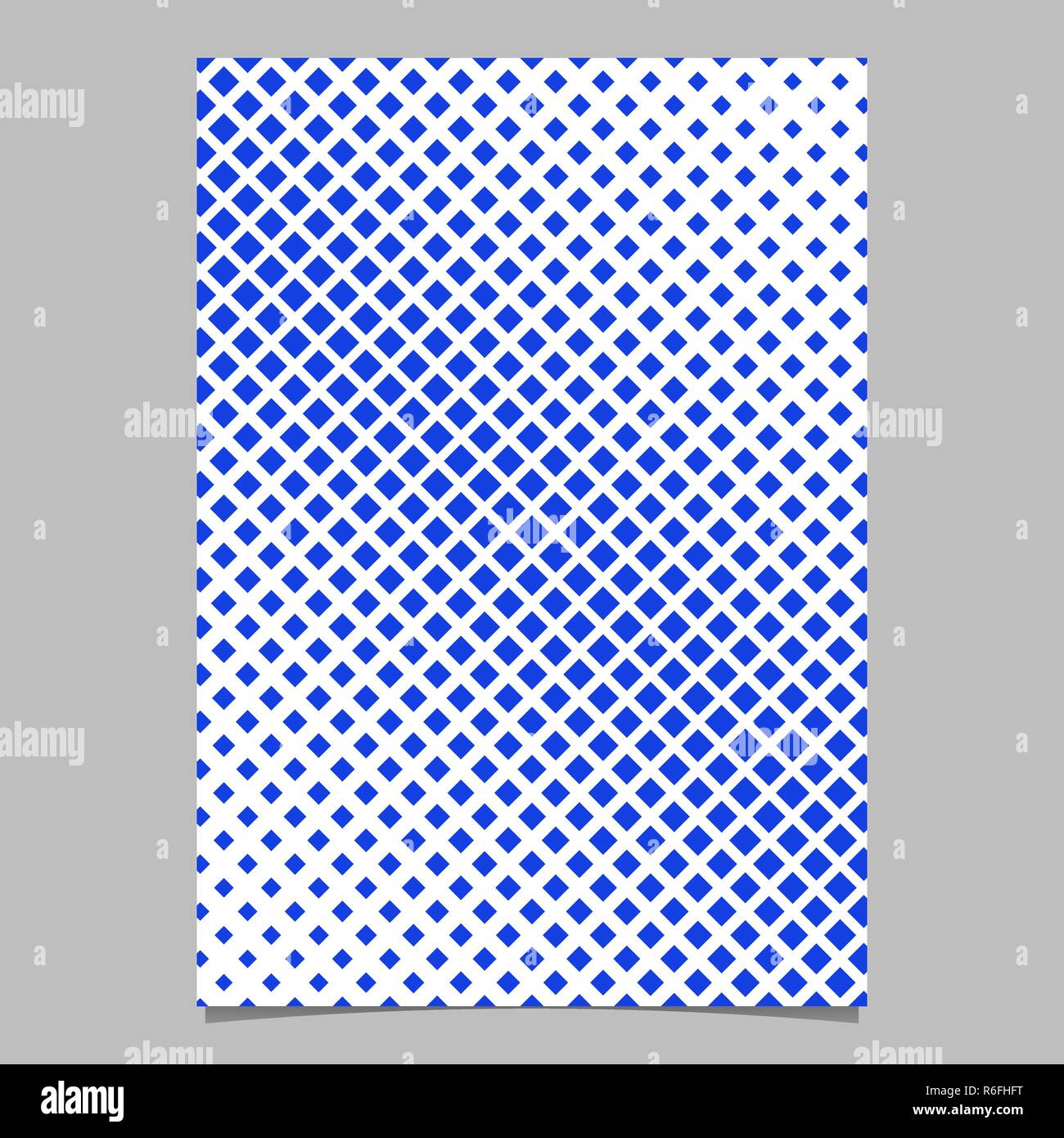 Geometric halftone square pattern background page template design - vector stationery ...