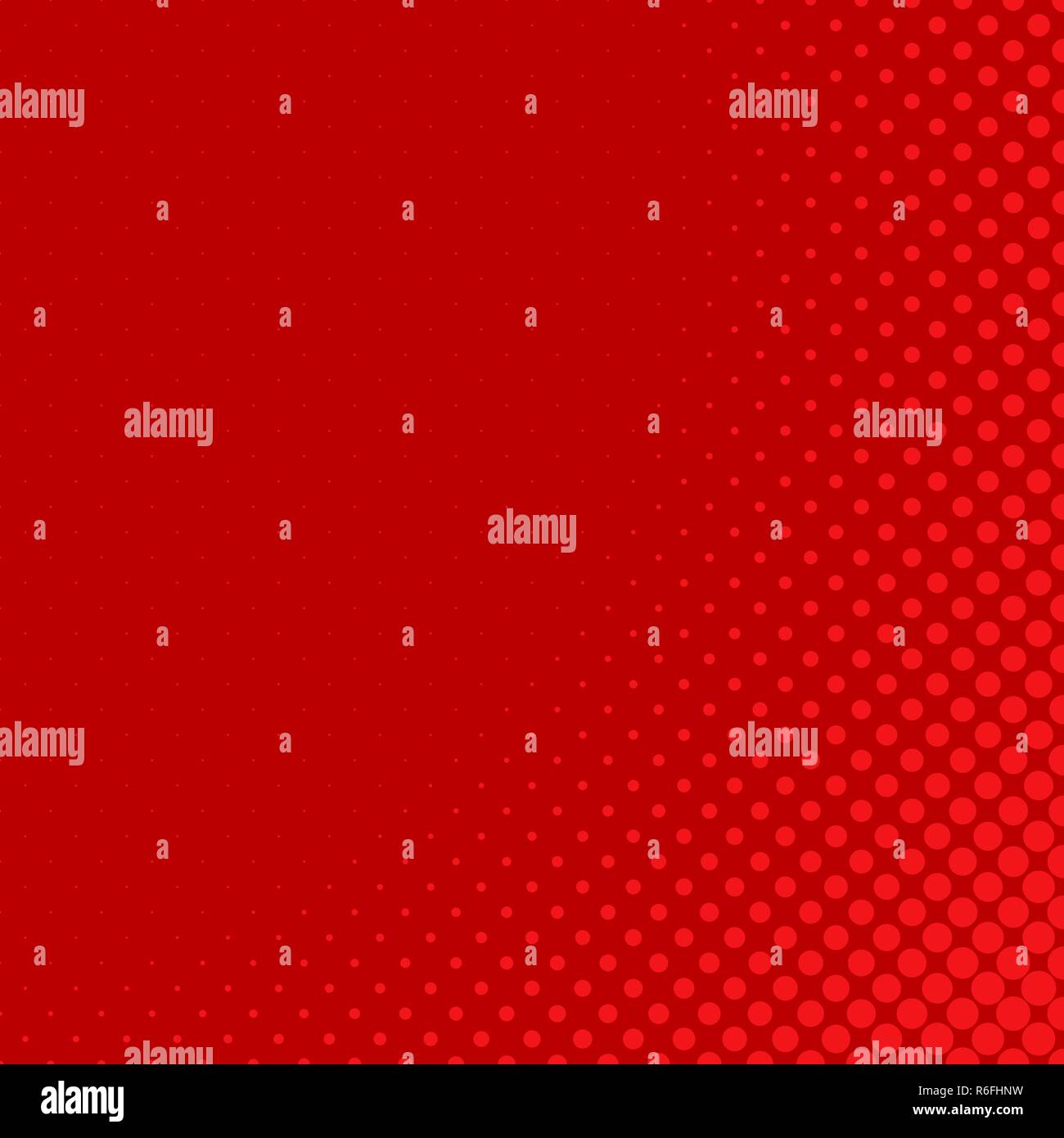 Red halftone circle background pattern template - vector illustration ...