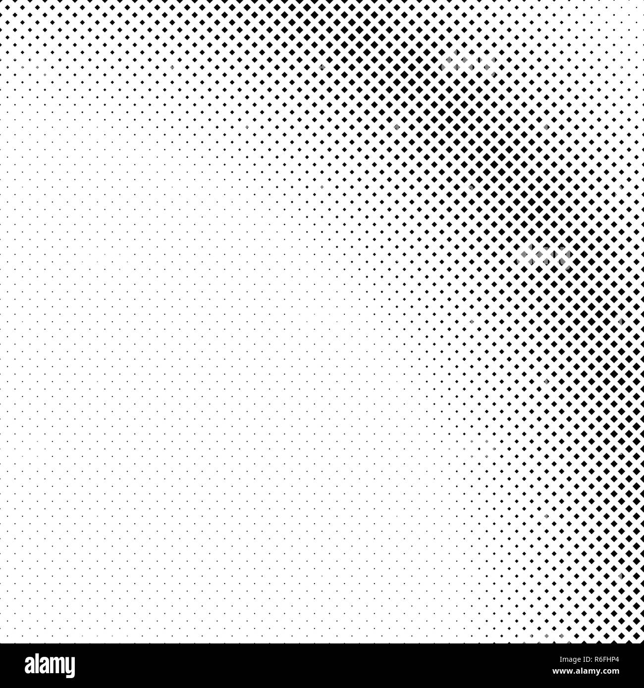 Monochrome halftone square background pattern design - vector ...