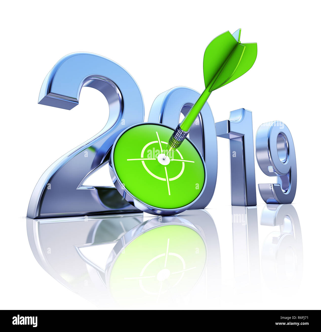3d rendering of an 2019 symbol Stock Photo - Alamy