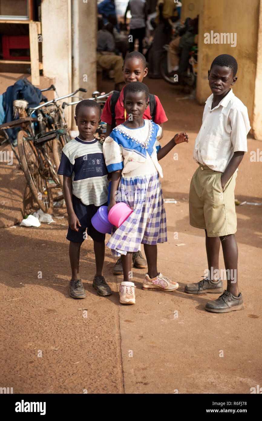Children at the Kampala Market, Uganda Stock Photo - Alamy