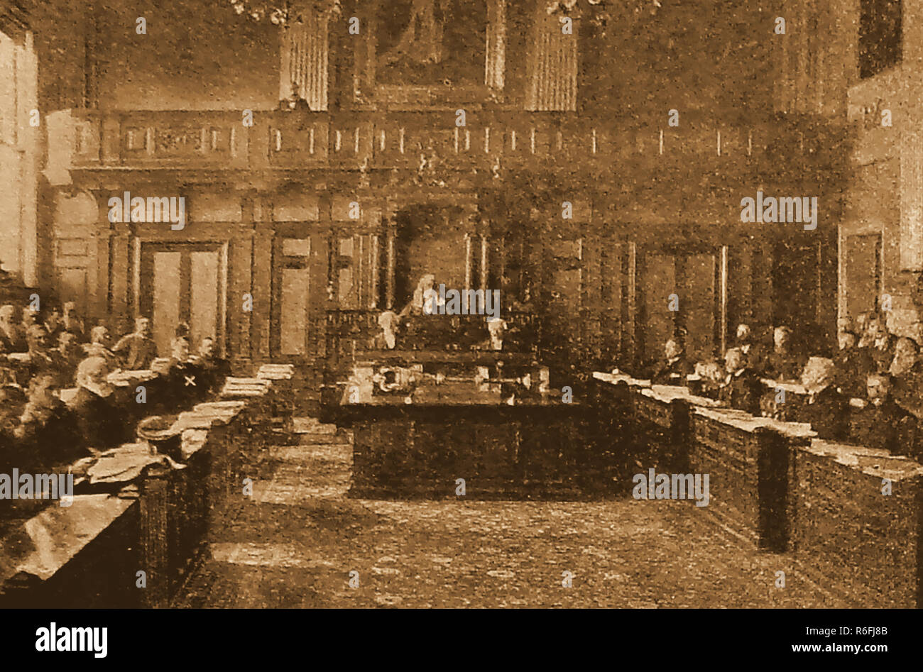 An early photograph, of a sitting of the Cape Parliament aka Cape ...