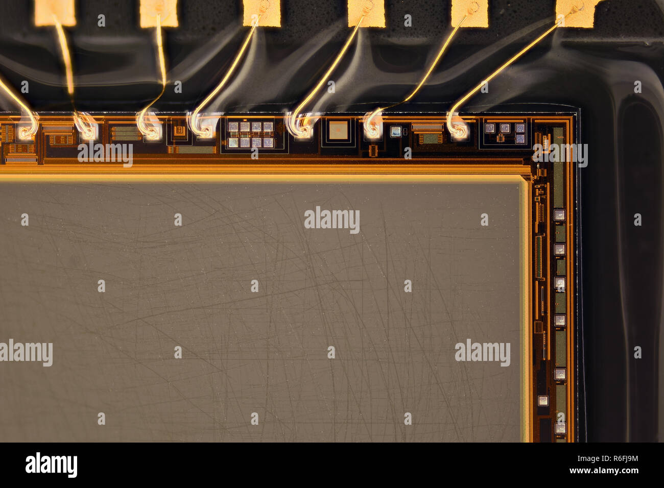 Extreme magnification - Camera sensor under the microscope Stock Photo ...