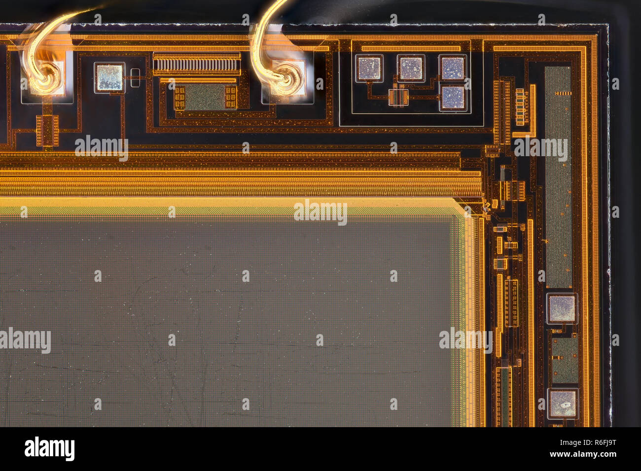 Extreme magnification - Camera sensor under the microscope Stock Photo ...