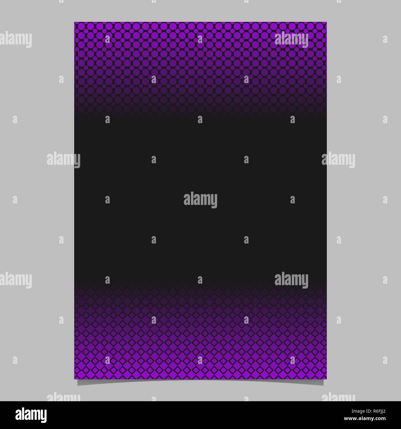Halftone Geometrical Dot And Square Pattern Brochure Background Template Stock Vector Image