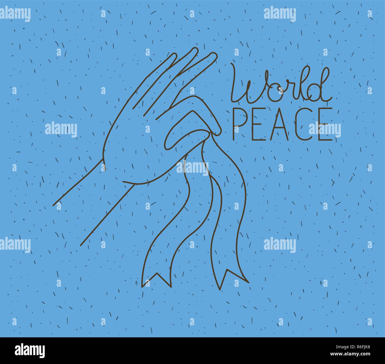 hand human with ribbon world peace Stock Vector Image & Art - Alamy