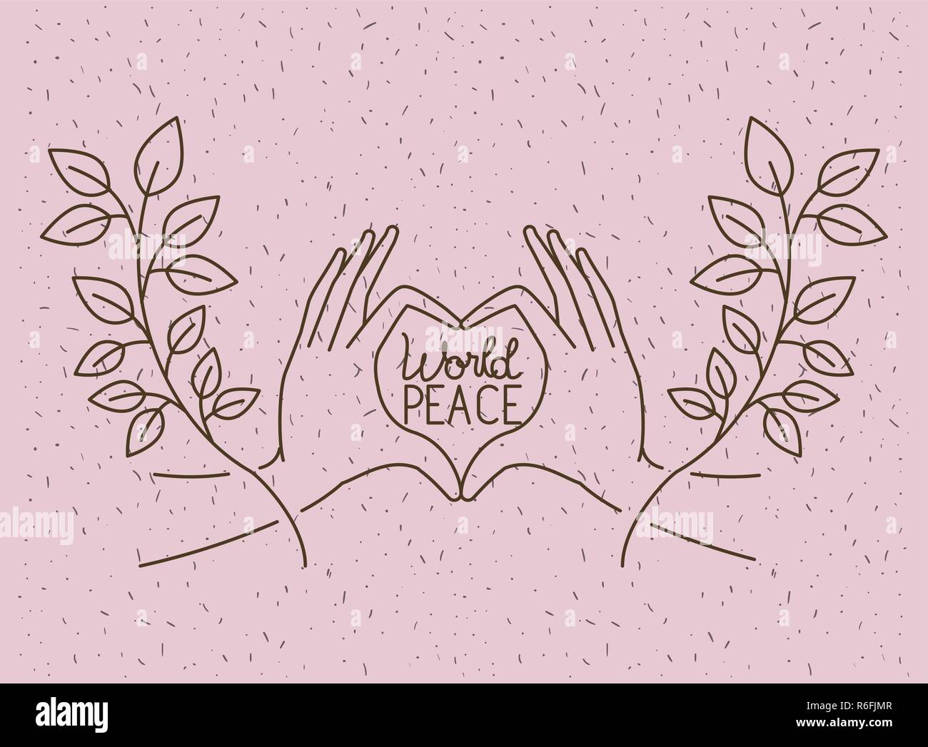 hands with heart world peace Stock Vector Image & Art - Alamy