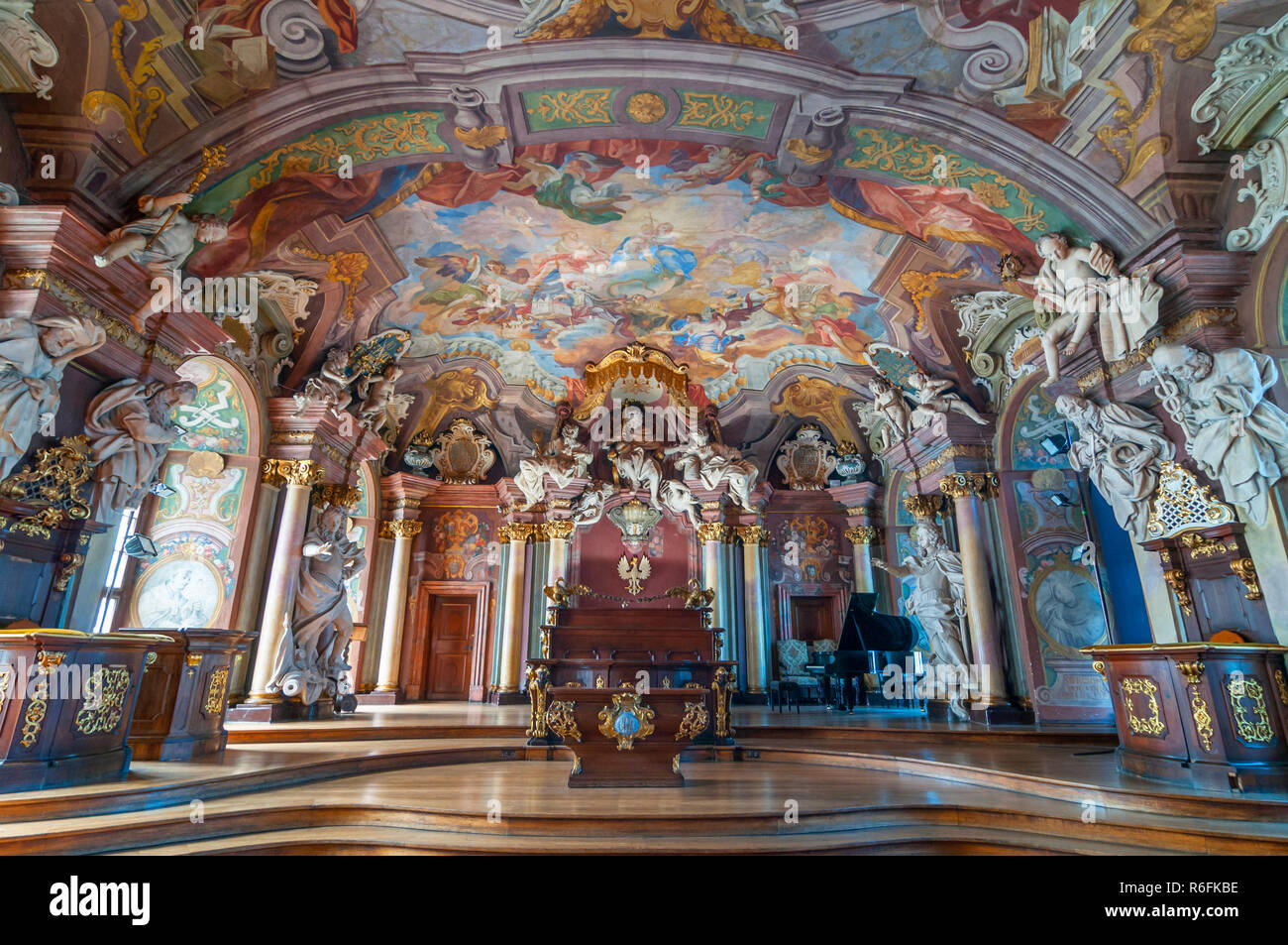 Interior View Of University Of Wroc Aw And Magnificent Decoration Of ...