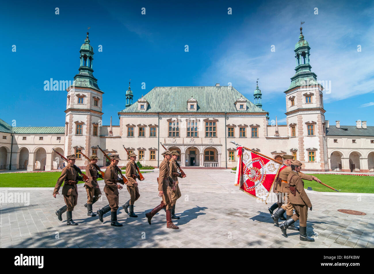 Baroque Castle, Bishop`S Palace In Kielce, Poland, Europe Stock Photo ...