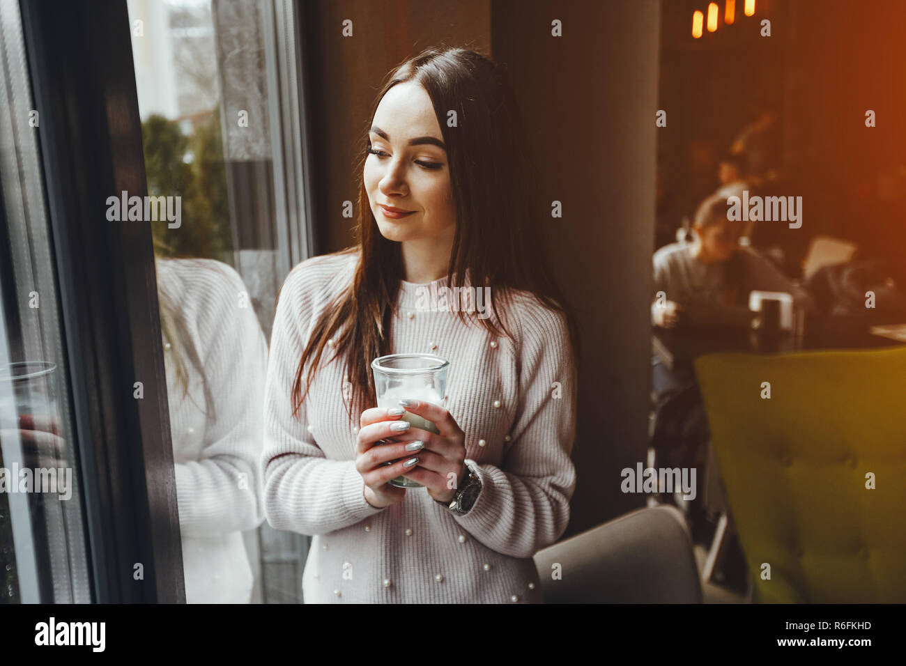 girls in cafe Stock Photo - Alamy