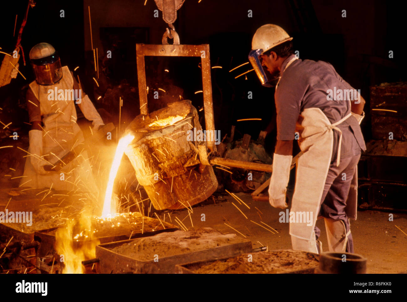 Pouring Molten Steel
