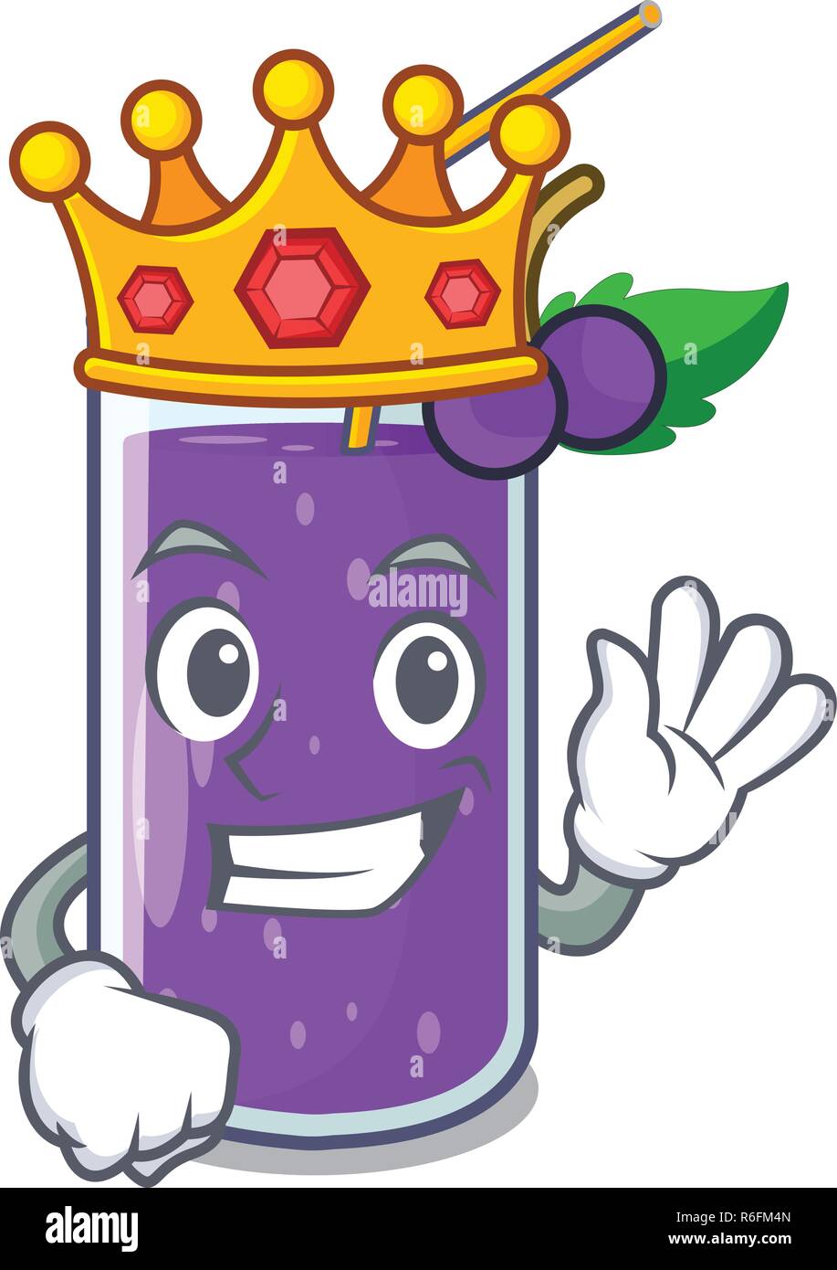 King grape juice bottle with label cartoon vector illustration Stock ...