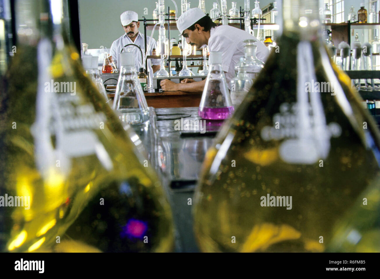 Lab technicians working in Chemical characterization laboratory Stock ...