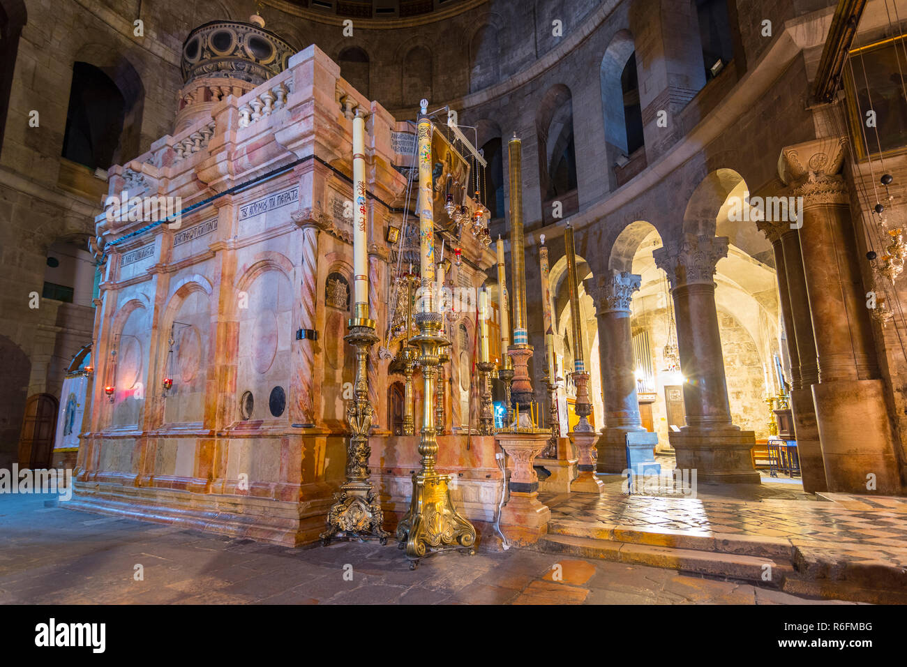Aedicula In The Rotunda Of Holy Sepulchre Church Also Called Church Of ...