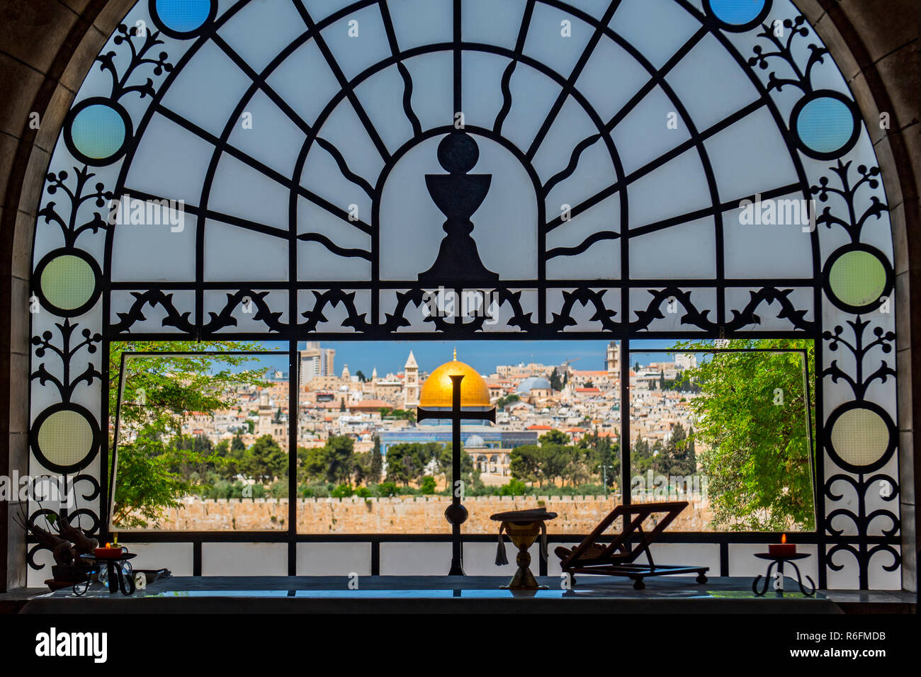 The Old City Of Jerusalem And The Dome Of The Rock, Seen With The ...