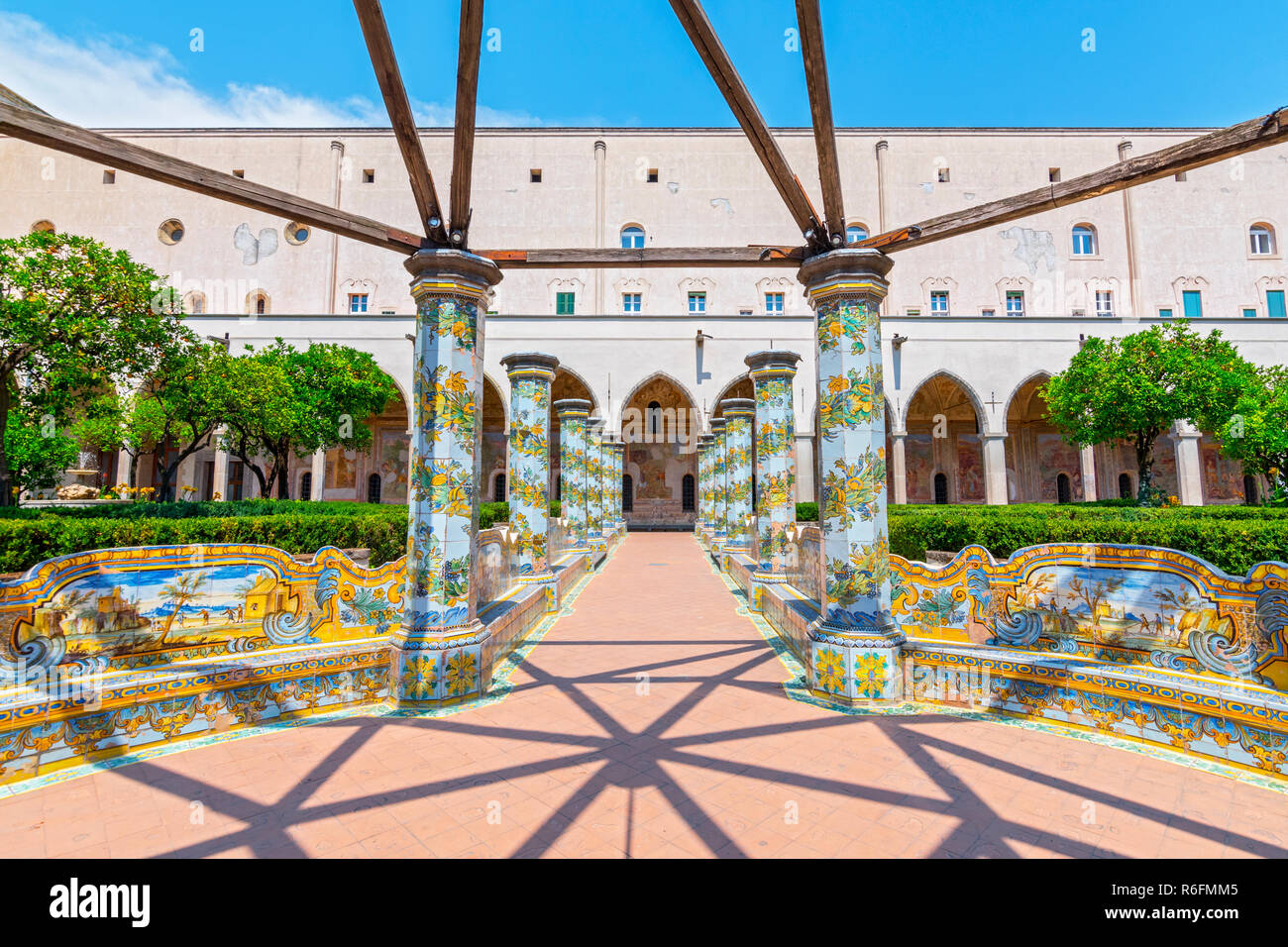 Sunny Cloister Of The Clarisses Decorated With Majolica Tiles From ...