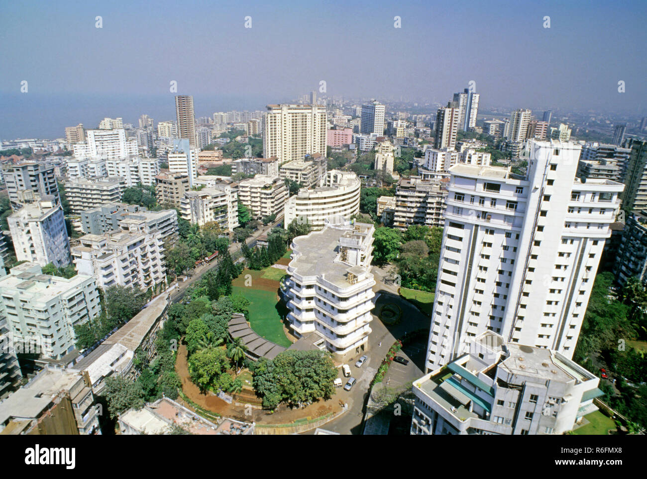 Aerial view of skyline, Bombay Mumbai, Maharashtra, India Stock Photo ...