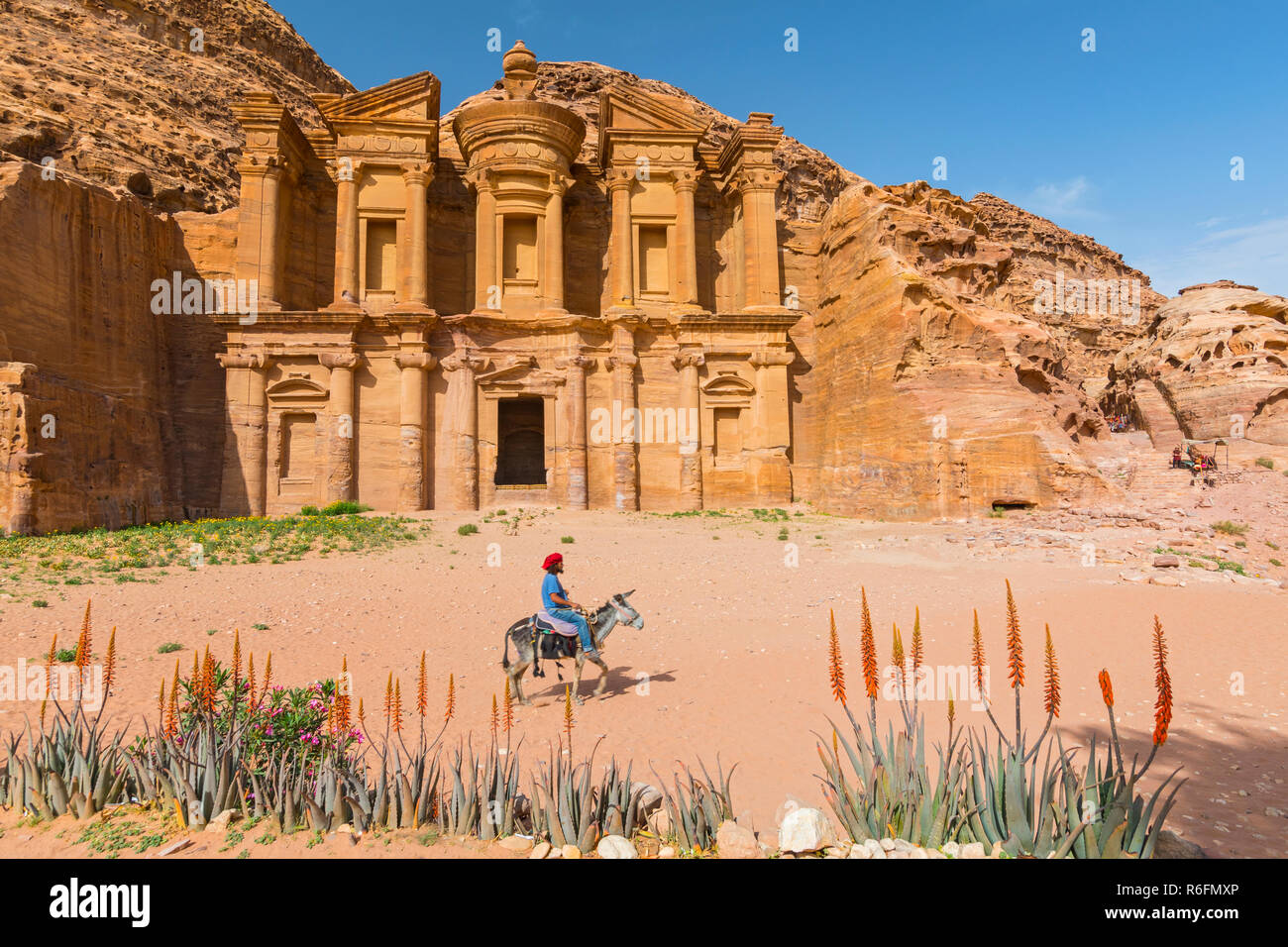 Donkey in front monastery hi-res stock photography and images - Alamy