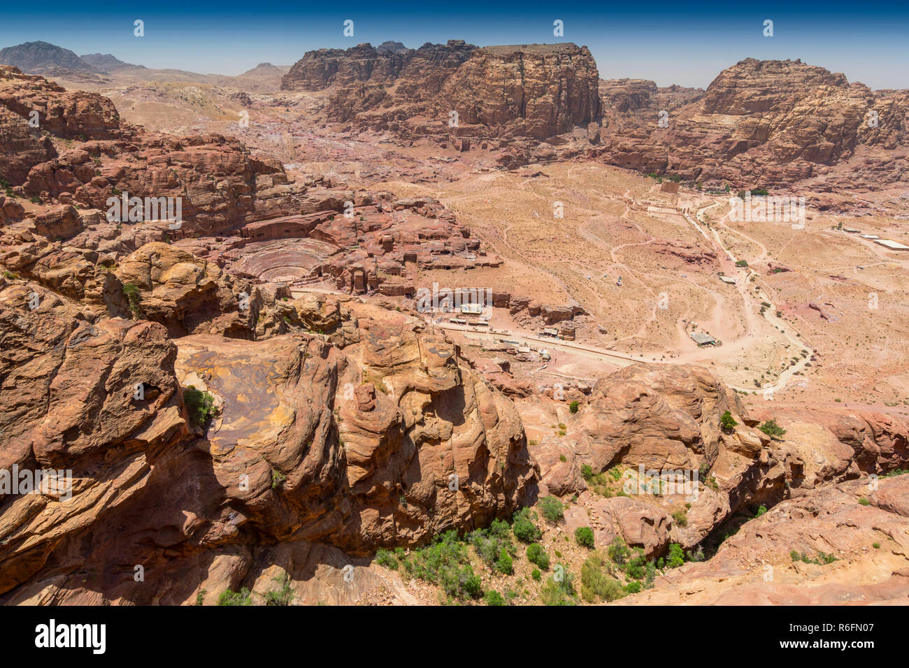 View Of Sandstone Rock Formations Overlooking The Valley Of The Rock ...
